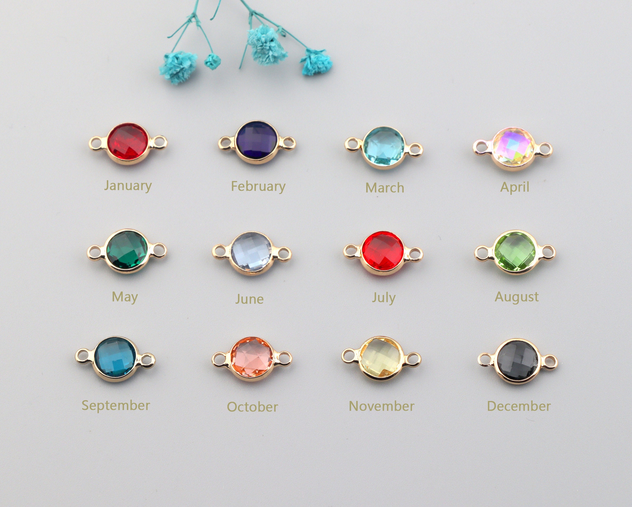 7MM Purchasing Birthstone Charm, Birthstone, Gemstone Birthstone ...