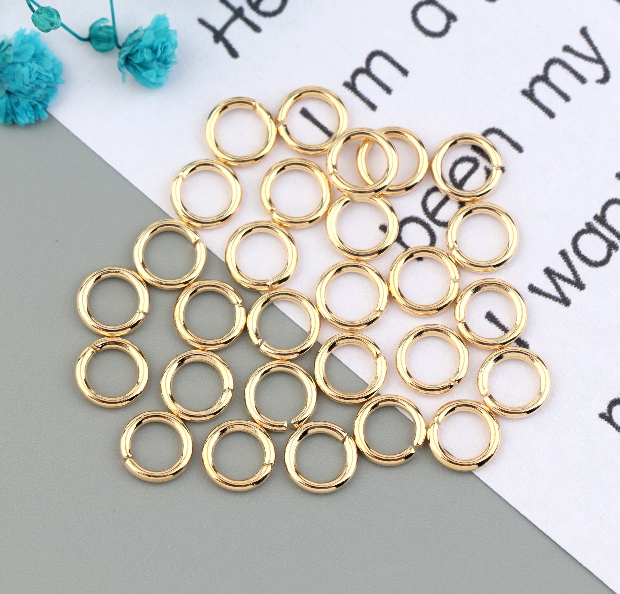 50PCS 1mm 6mm Gold-plated Jump Ring, Gold-plated Open Jump Ring, Used ...