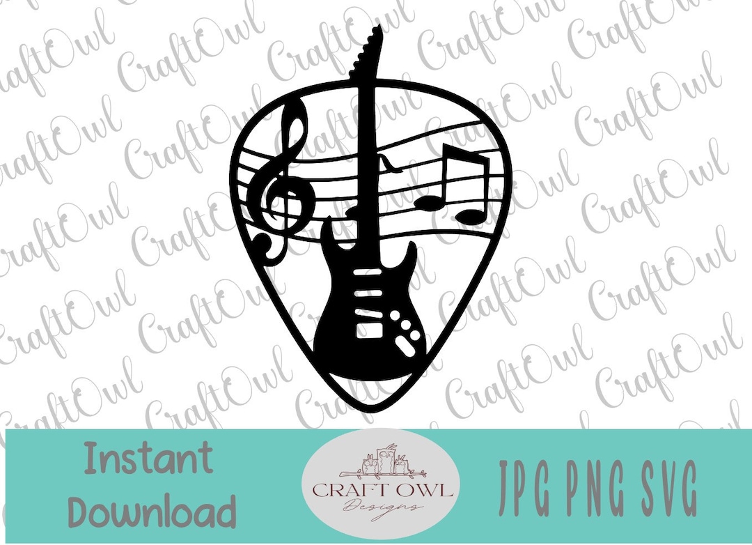 Guitar Pick Music Clip Art, Plectrum Sublimation Vector Art, Jpg ...