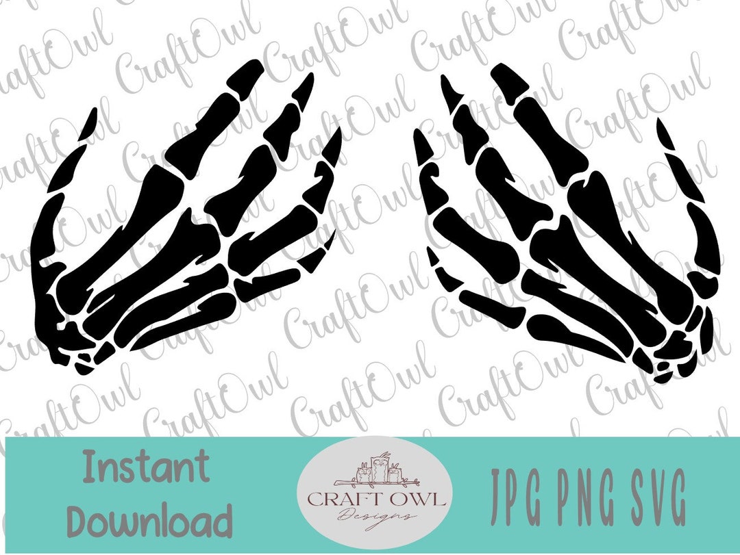 Skeleton Hands Creepy Grabbing Hands Boney Hands Svg Laser - Etsy