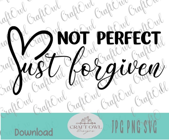 Svg perdonado svg cristiano svg no perfecto svg de | Etsy España