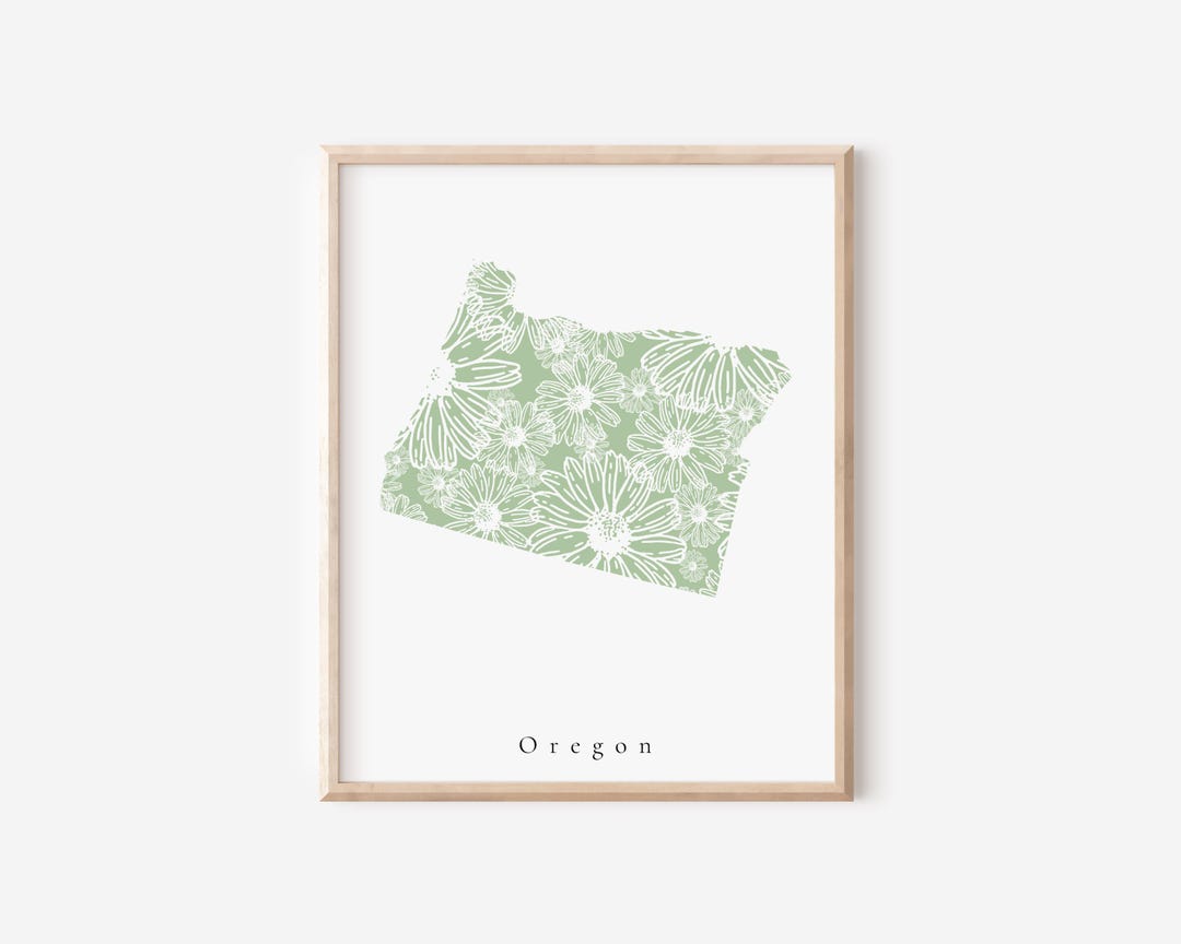 Oregon Sage Floral Print, Oregon Floral Print, Oregon Print, Oregon ...