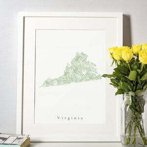 Virginia Sage Floral Print, Virginia Floral Print, Virginia Nursery Art ...