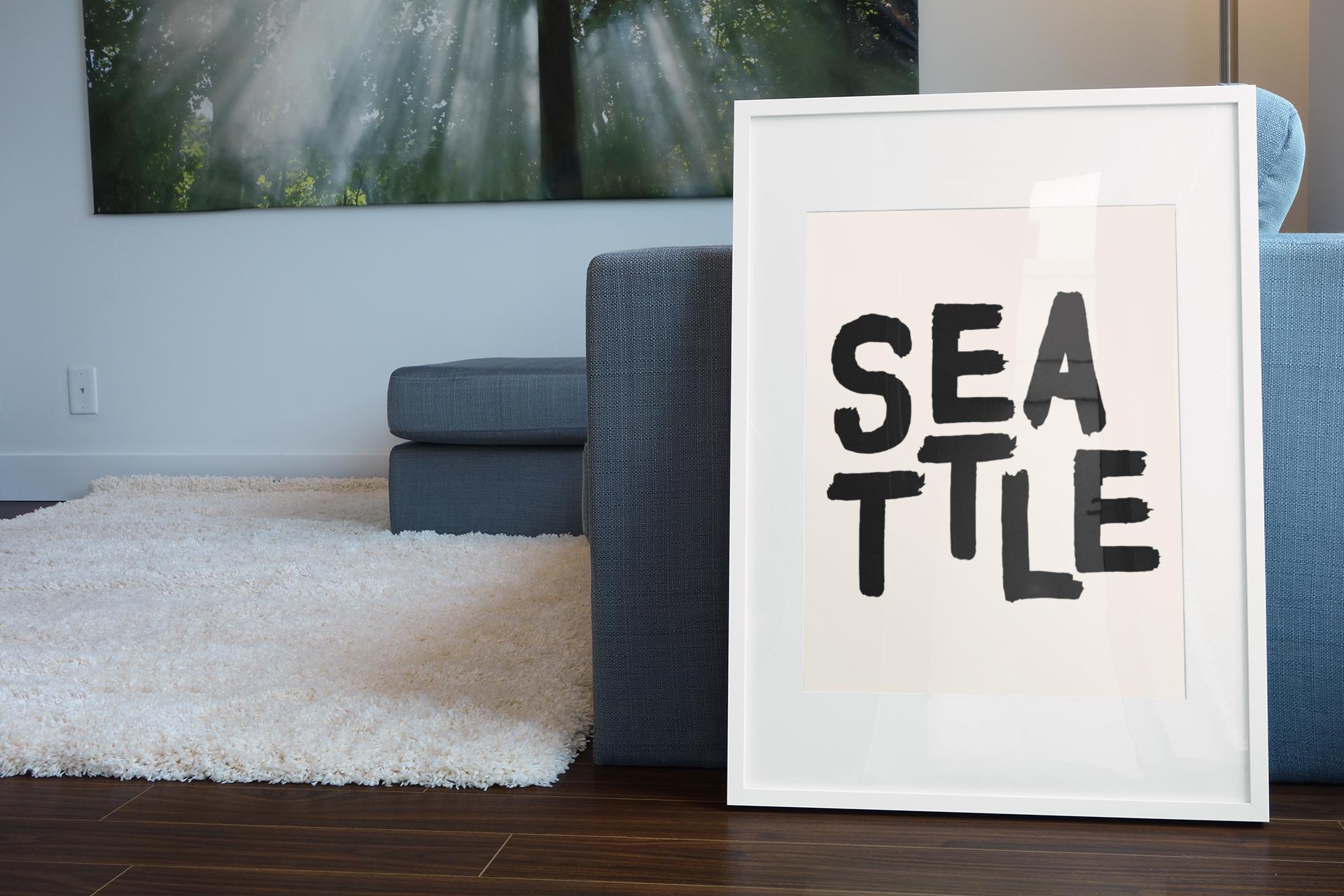Seattle Art Print, Seattle City Print, Seattle Washington Art, Seattle ...