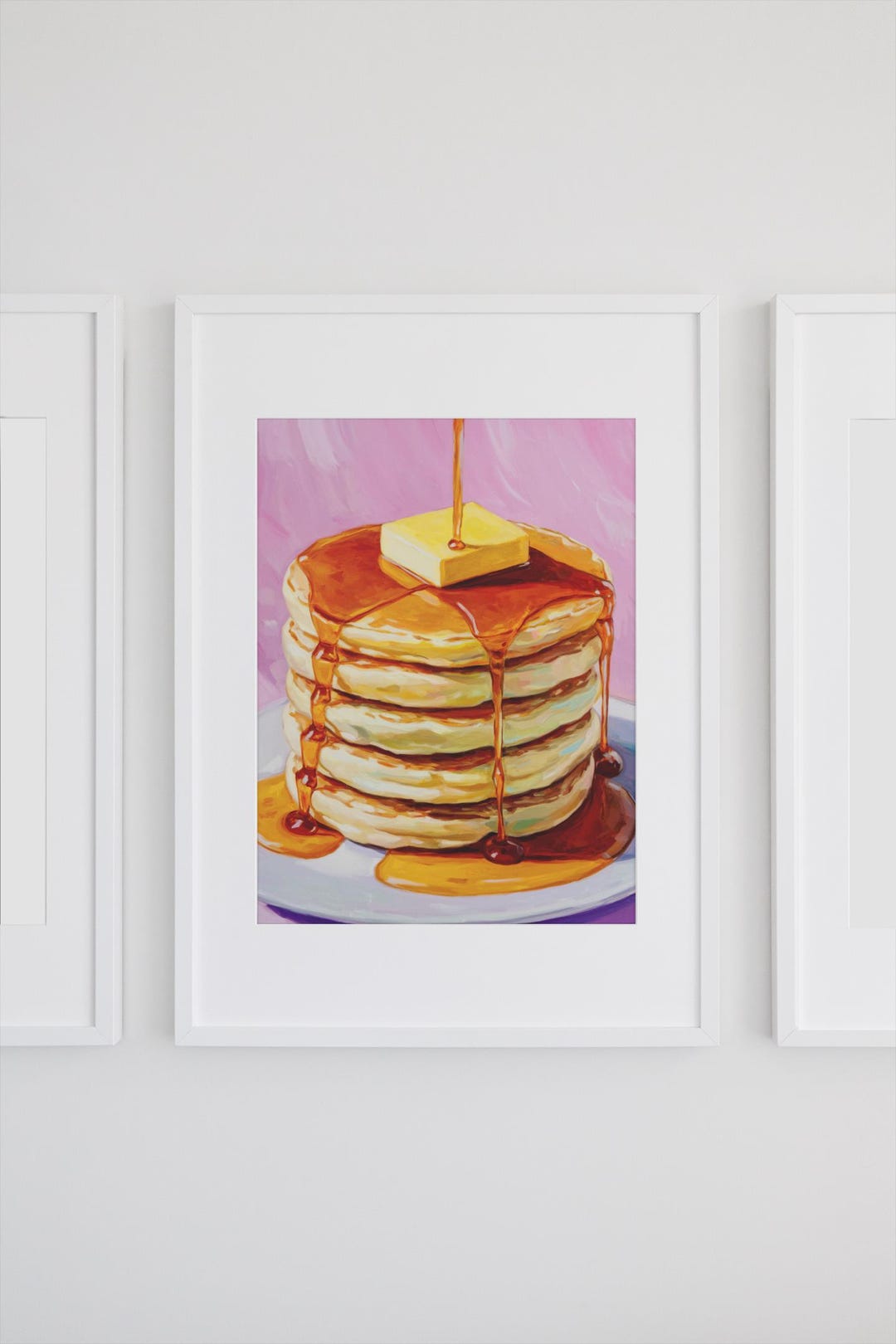 Colorful Breakfast Pancakes Wall Art Bright Bold Maximalist Print Wall ...