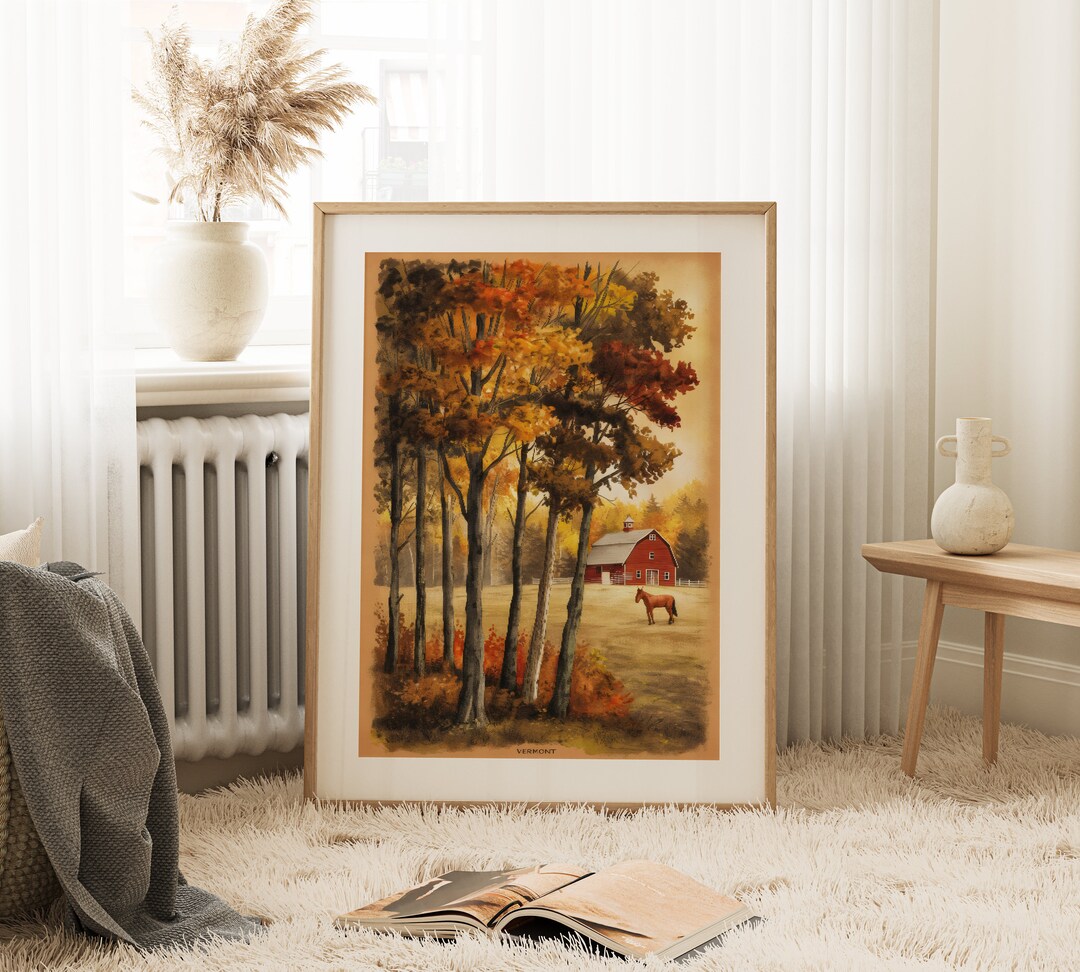 Vermont Wall Art, Vermont State Art, Vermont State, Vermont Print ...