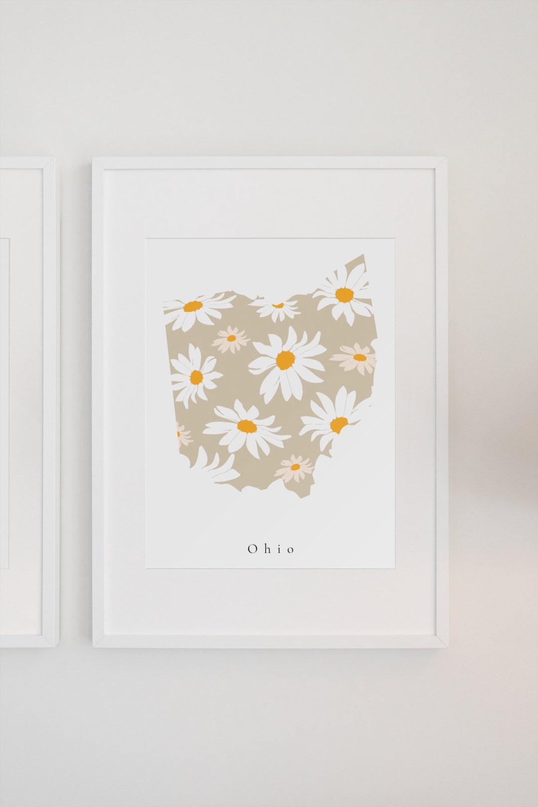 Ohio State Print, Ohio Floral Print, Ohio Digital Print, Ohio Dorm Art ...