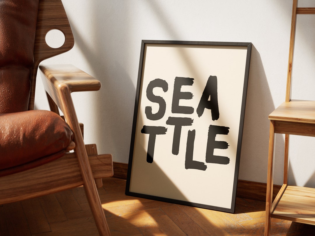 Seattle Art Print, Seattle City Print, Seattle Washington Art, Seattle ...