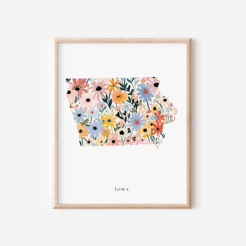 Iowa Print - Etsy