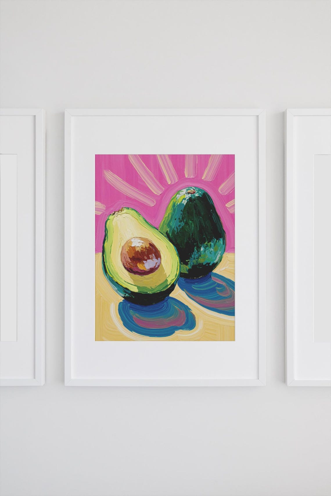 Avocado Wall Art Print Bright Maximalist Colorful Wall Art Instant ...