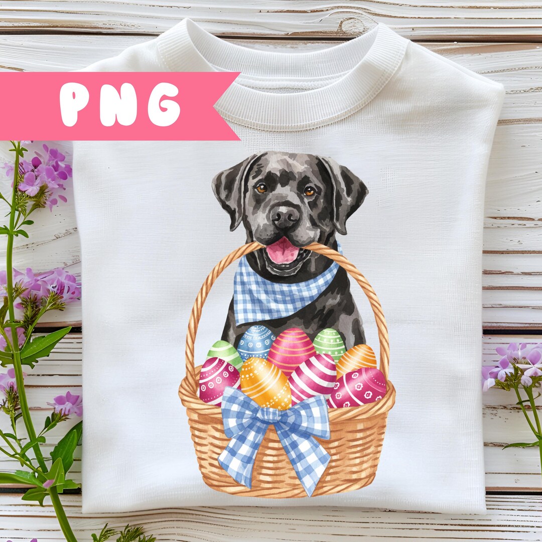 Black Lab Easter PNG, Black Lab Easter Shirt Design, Black Lab Shirt ...