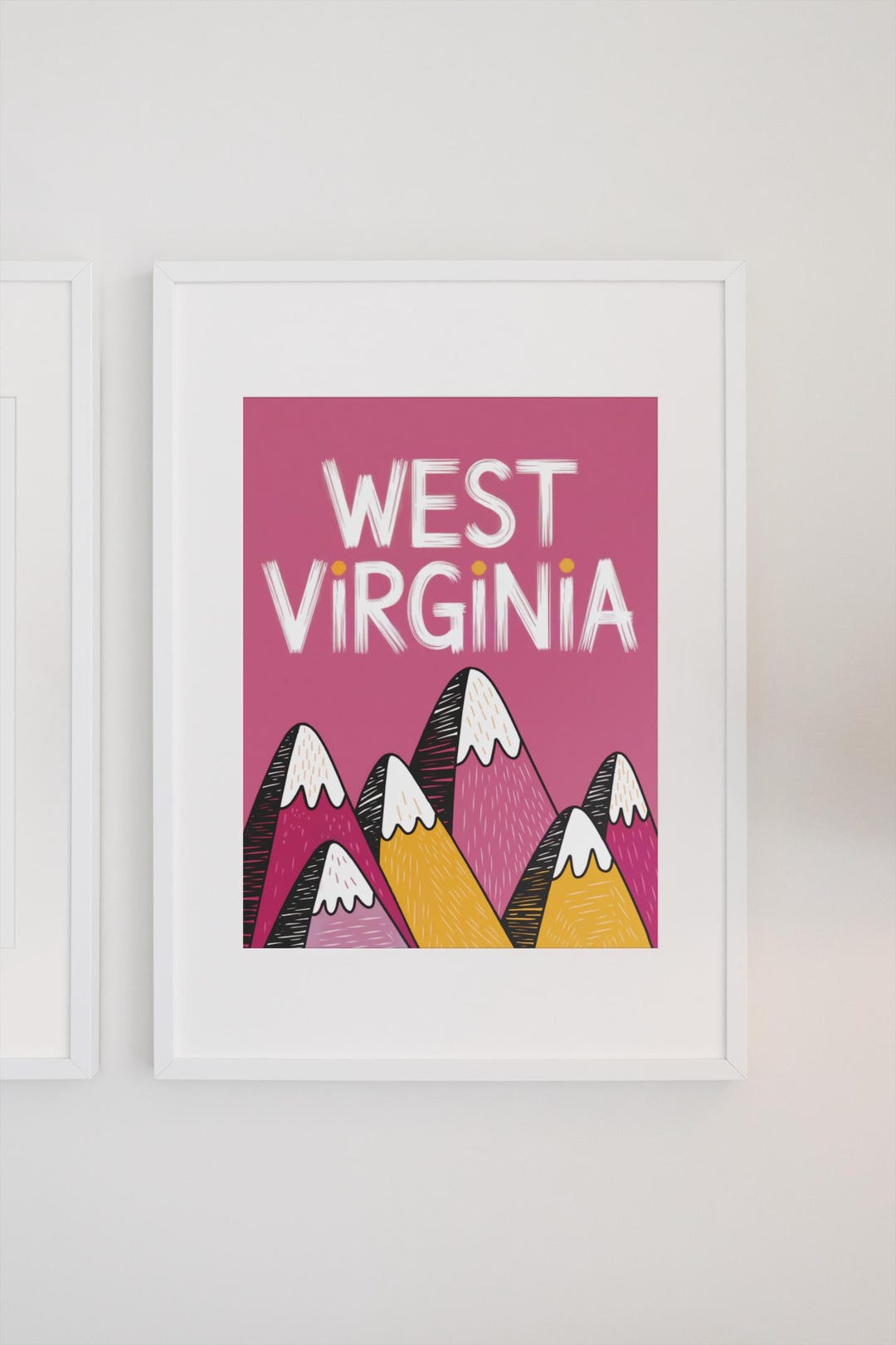 West Virginia State Wall Art Print West Virginia Poster Home Decor West ...