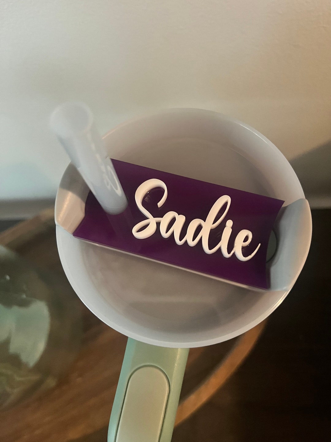 Tumbler Cup Name Tag | Personalized Name Plate | Custom Topper | Simple ...