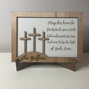 May This Home Be Built on God's Love, Religious Sign, Family Gift, New ...