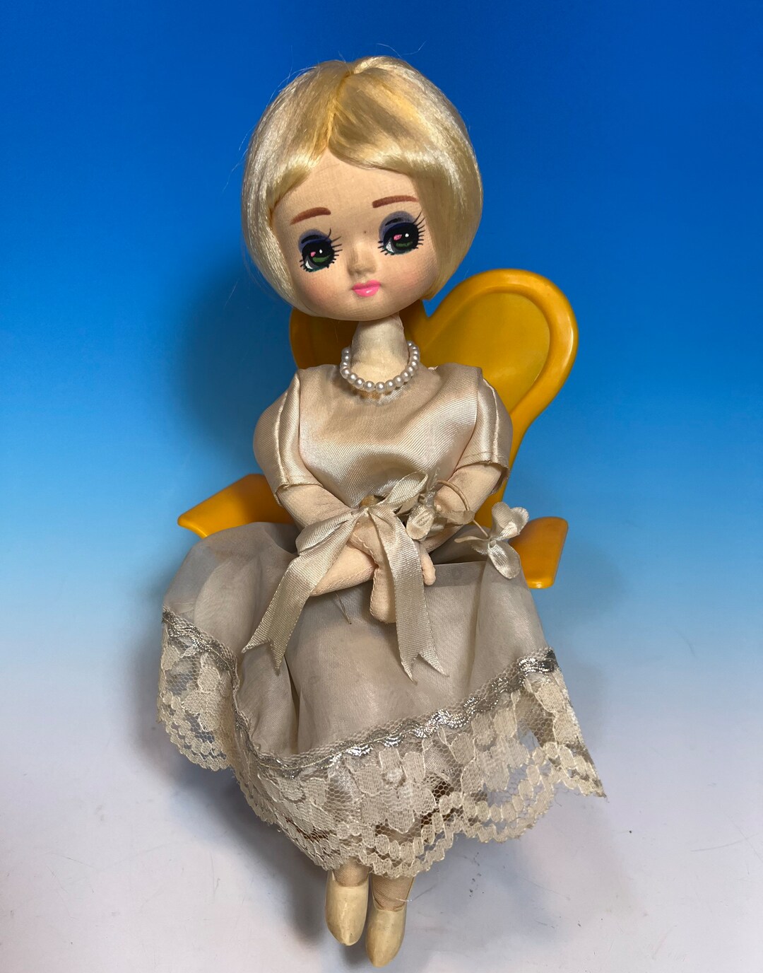 Vintage 60s Senpo Japan Bride Big-eye Doll Music Box - Etsy