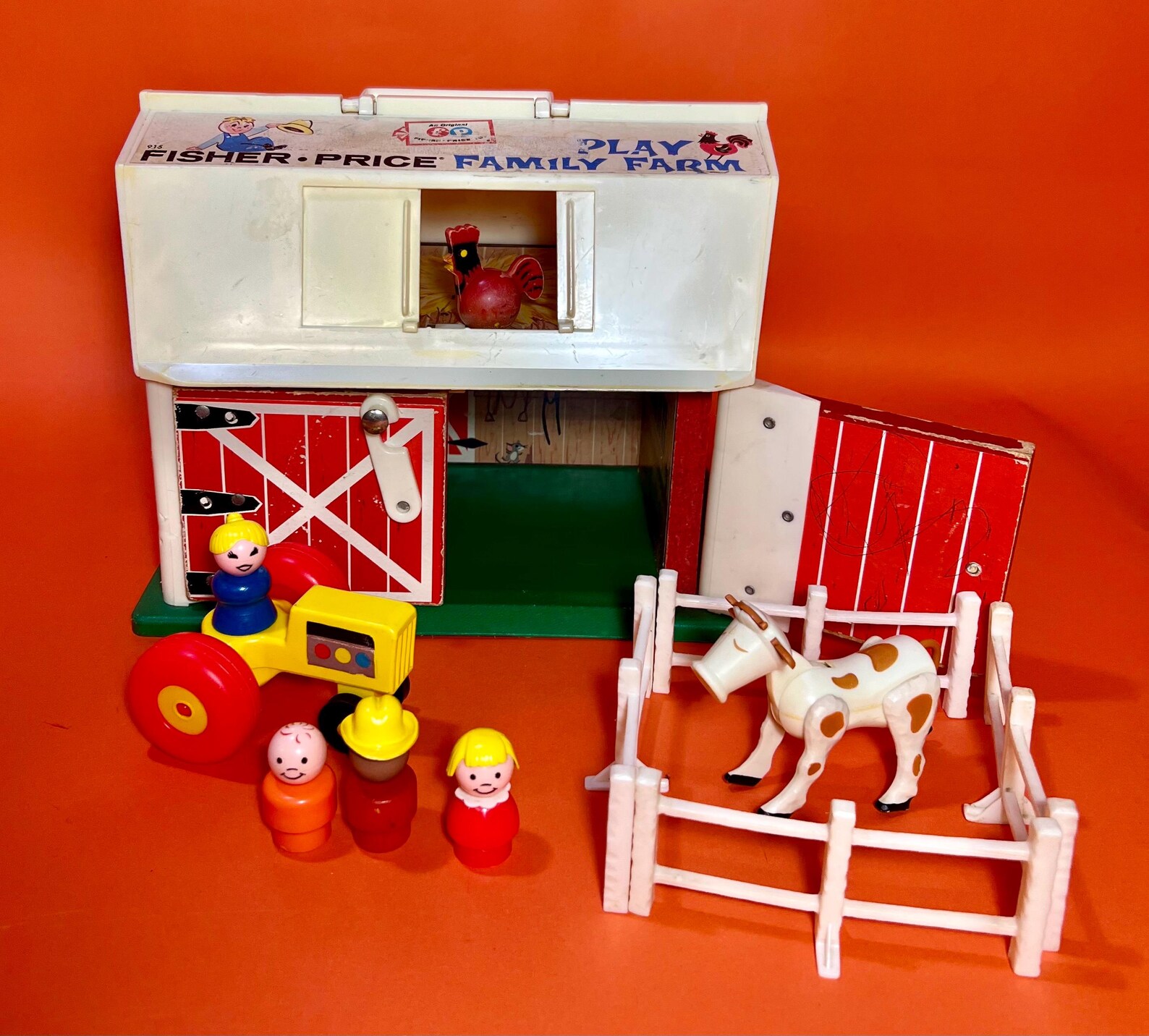 Vintage Fisher Price Little People Barn Set - Etsy