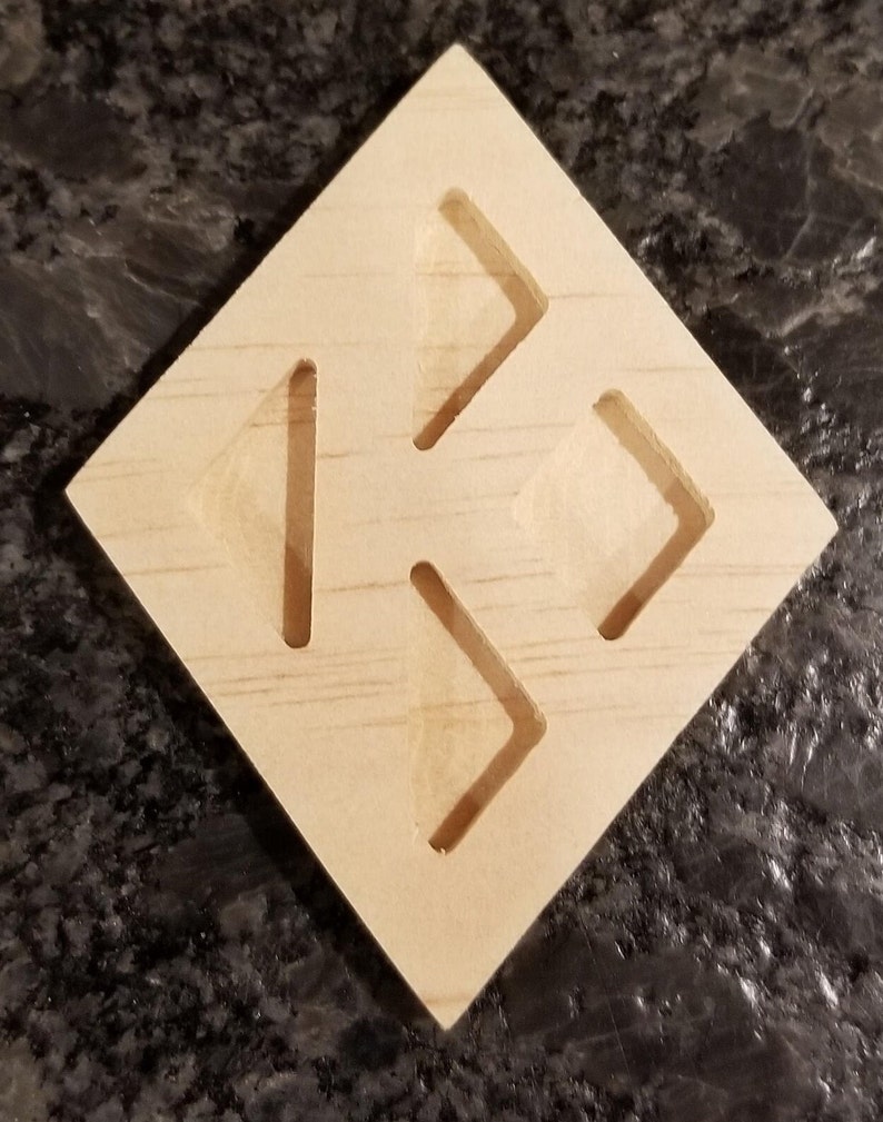 Nupe Diamond K wood Letter - Etsy