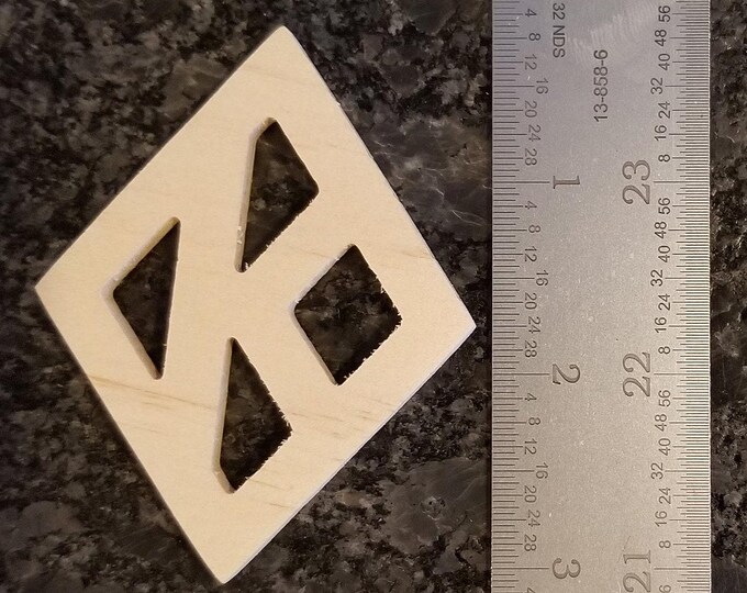 Nupe - Diamond K -wood Letter - Etsy