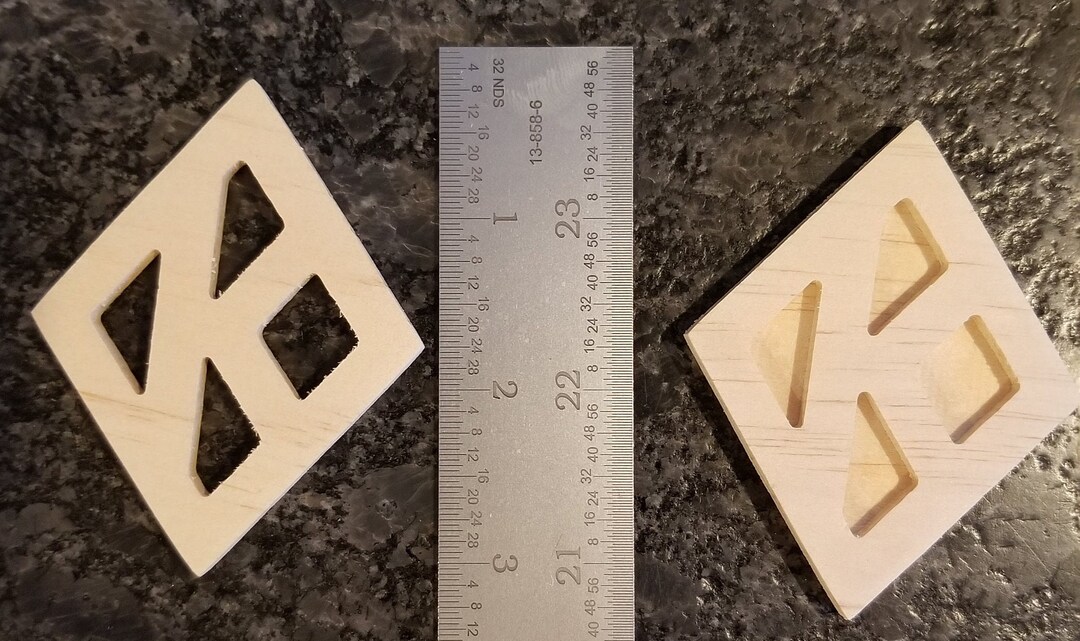 Nupe Diamond K wood Letter - Etsy