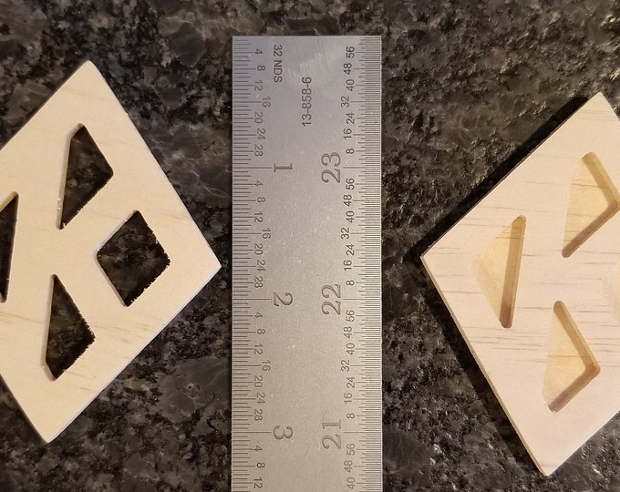 Nupe Diamond K wood Letter - Etsy