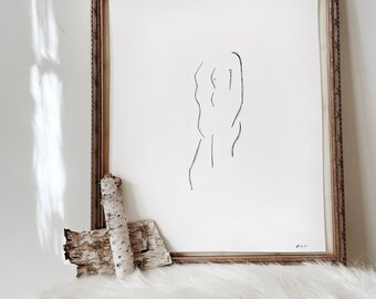 Male Figure Line Drawing - Etsy
