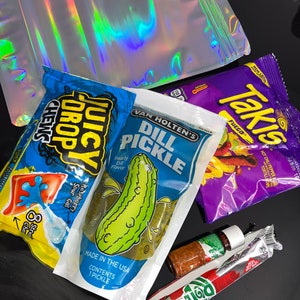 Tik Tok Viral Pickle Kit Tajin Fruit Roll up Taki Van Holten Juicy Drop ...