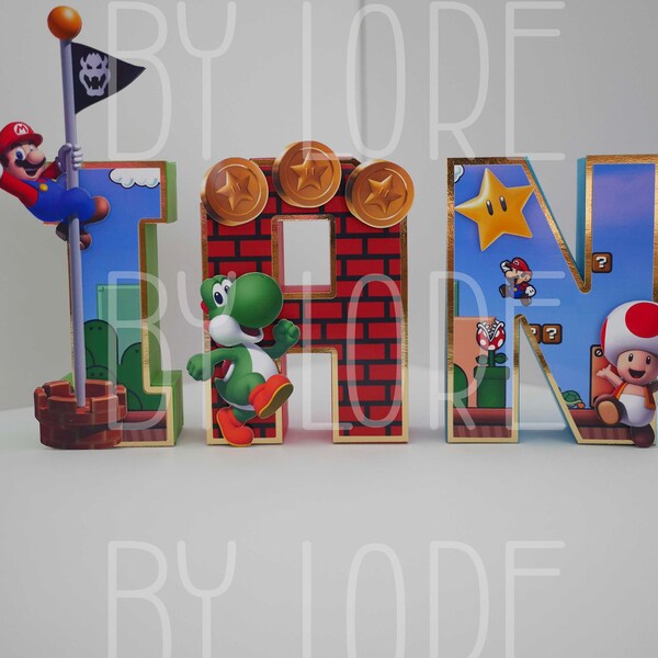 Super Mario Letters - Etsy Canada