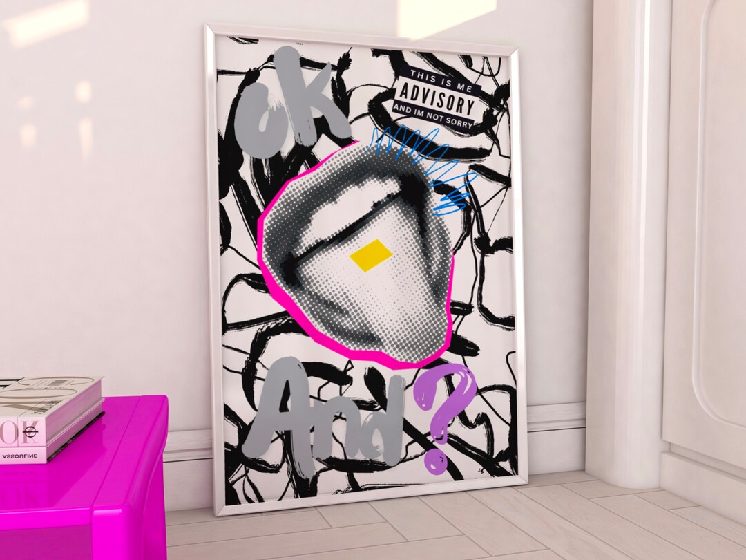 Retro Funky Y2k Apartment Wall Posterpreppy Room Decor Y2k Affirmation ...