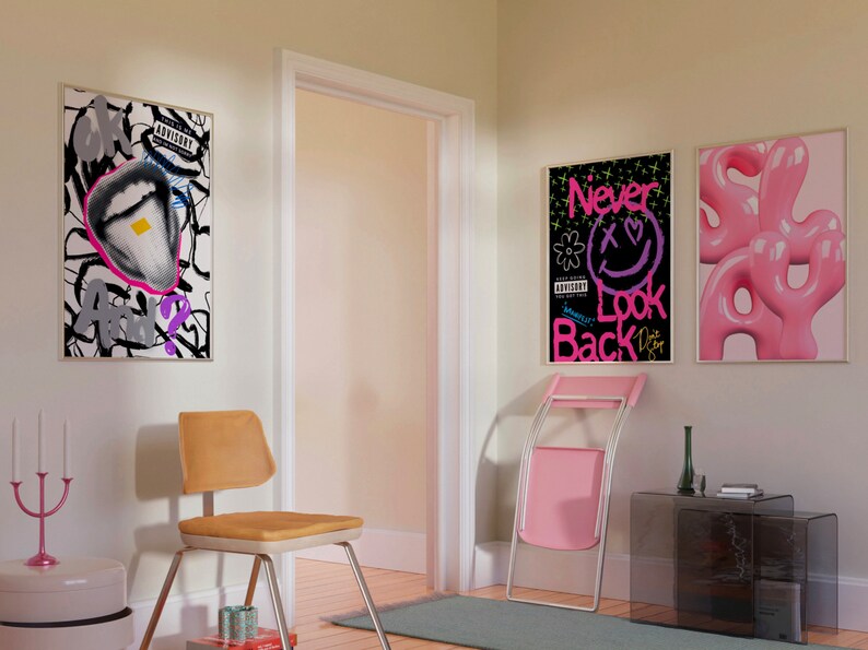 Retro Funky Y2k Apartment Wall Posterpreppy Room Decor Y2k Affirmation ...