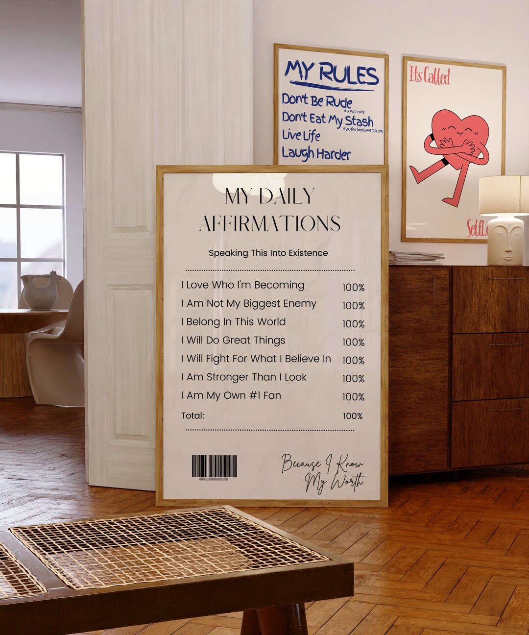 Printable Positive Affirmation Wall Art|minimalist Motivational Art ...