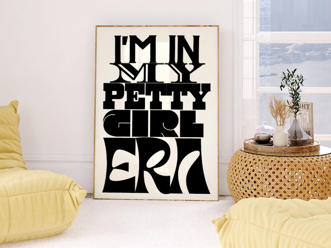 Petty Girl Era Print: Trendy Y2k Typography (digital Download) - Etsy