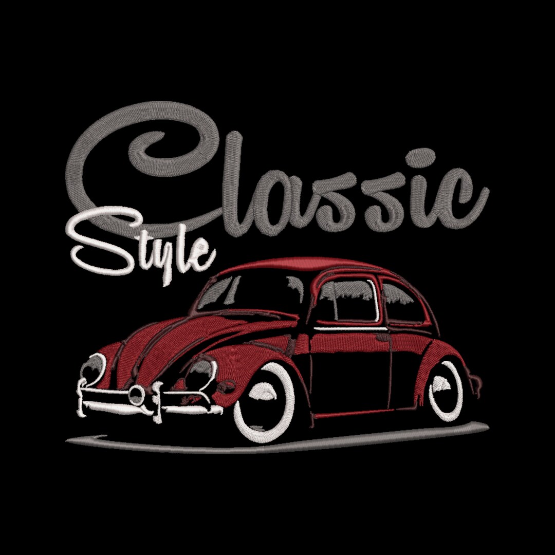 CLASSIC BEATLE CAR Embroidery Design, Machine Embroidery Design Teacher ...