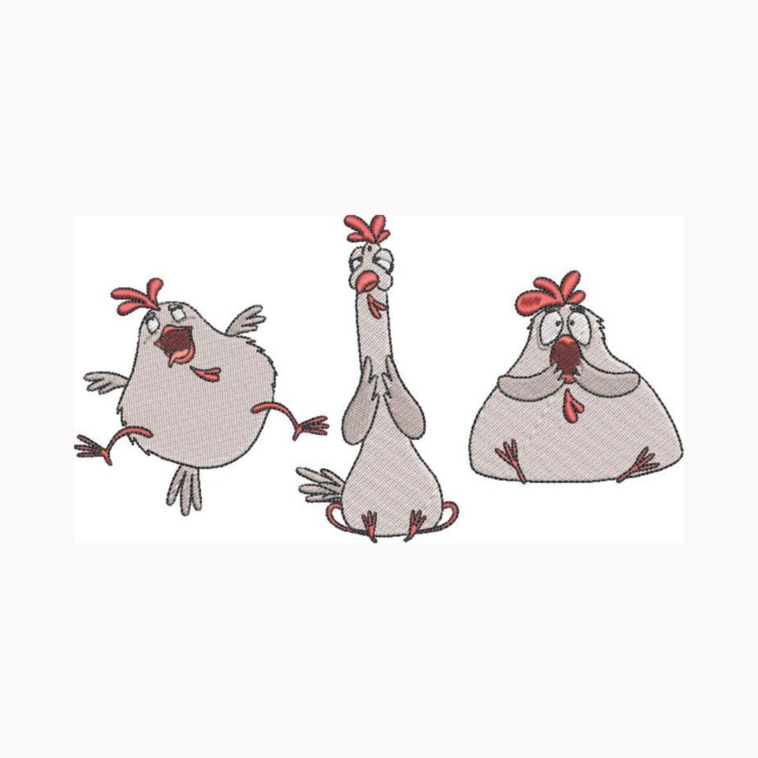 Crazy Chicken Farm Ladies Embroidery Design, Chickens Funny Embroidery ...