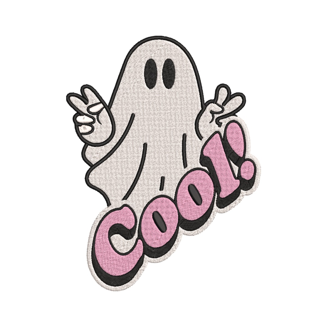 Cool Ghost Face Machine Embroidery Design - Spooky and Trendy ...