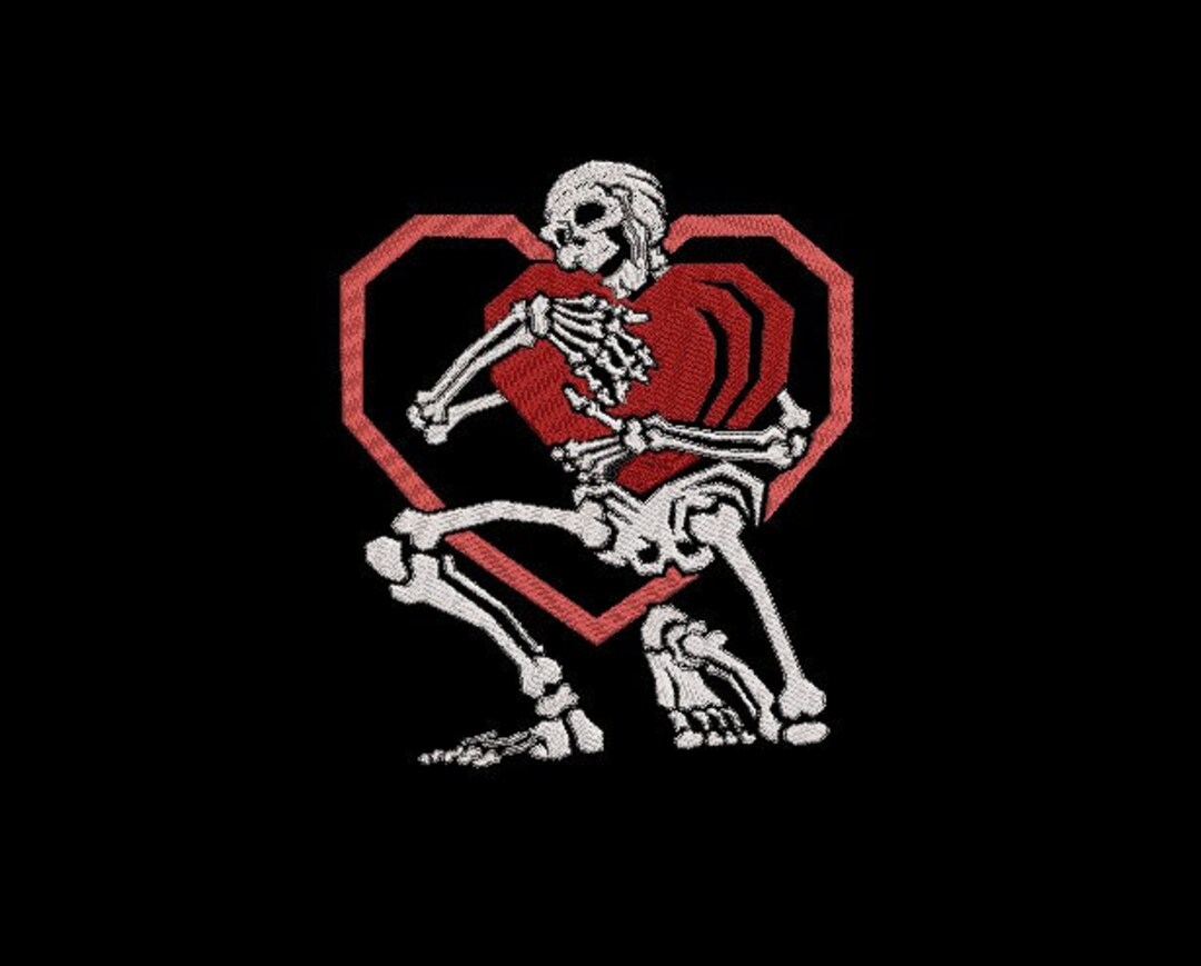 SKELETON HUGGING A HEART Valentine's Day Machine - Etsy