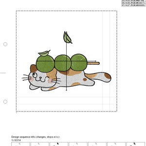 Sweet Matcha Cat 5 Machine Embroidery Design Kawaii - Etsy