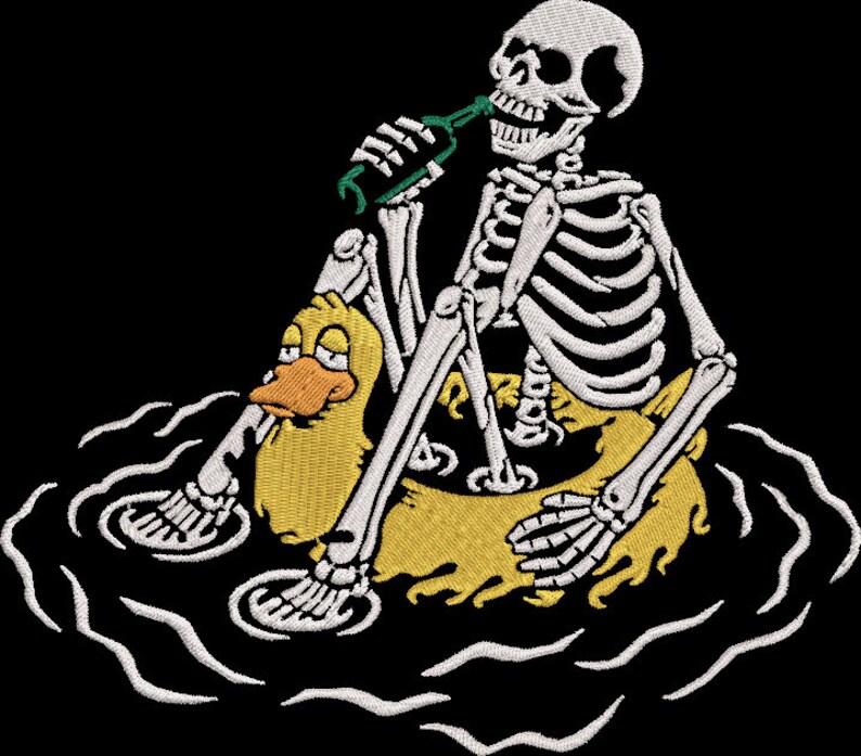 SKELETON ON VACATION Halloween Funny Skeleton Machine - Etsy