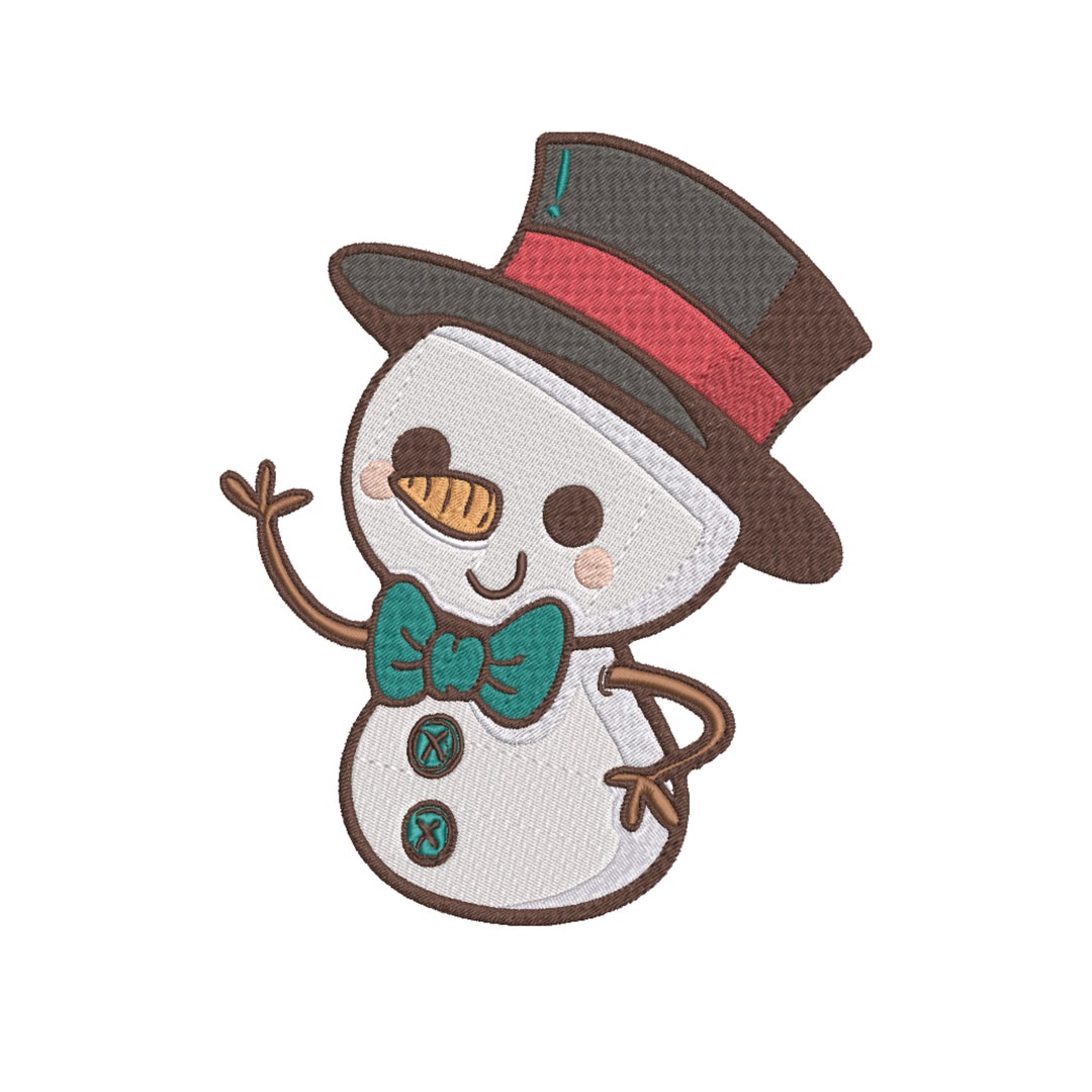 CUTE SNOWMAN EMBROIDERY 4 Trendy and Festive, Snowman Embroidery Design ...