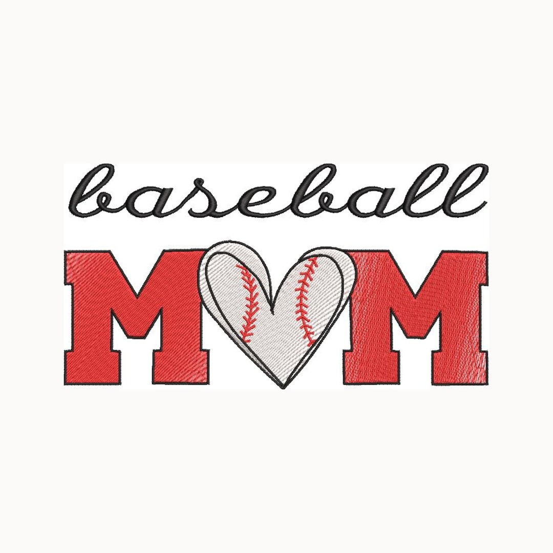 Baseball Mom Machine Embroidery Design, Baseball Mama Embroidery ...