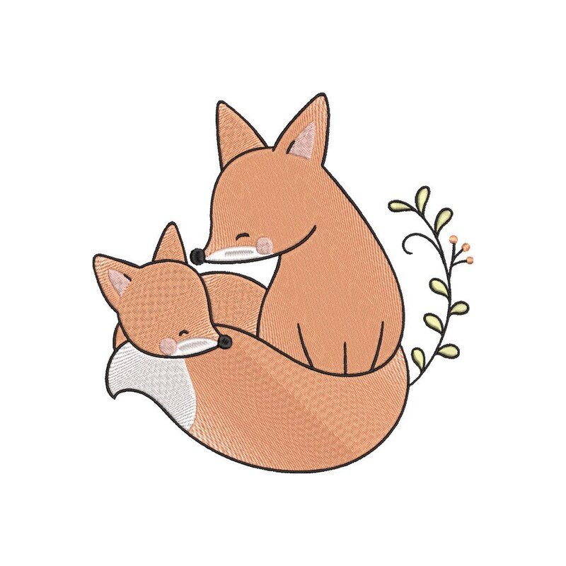Baby Fox Embroidery - Etsy