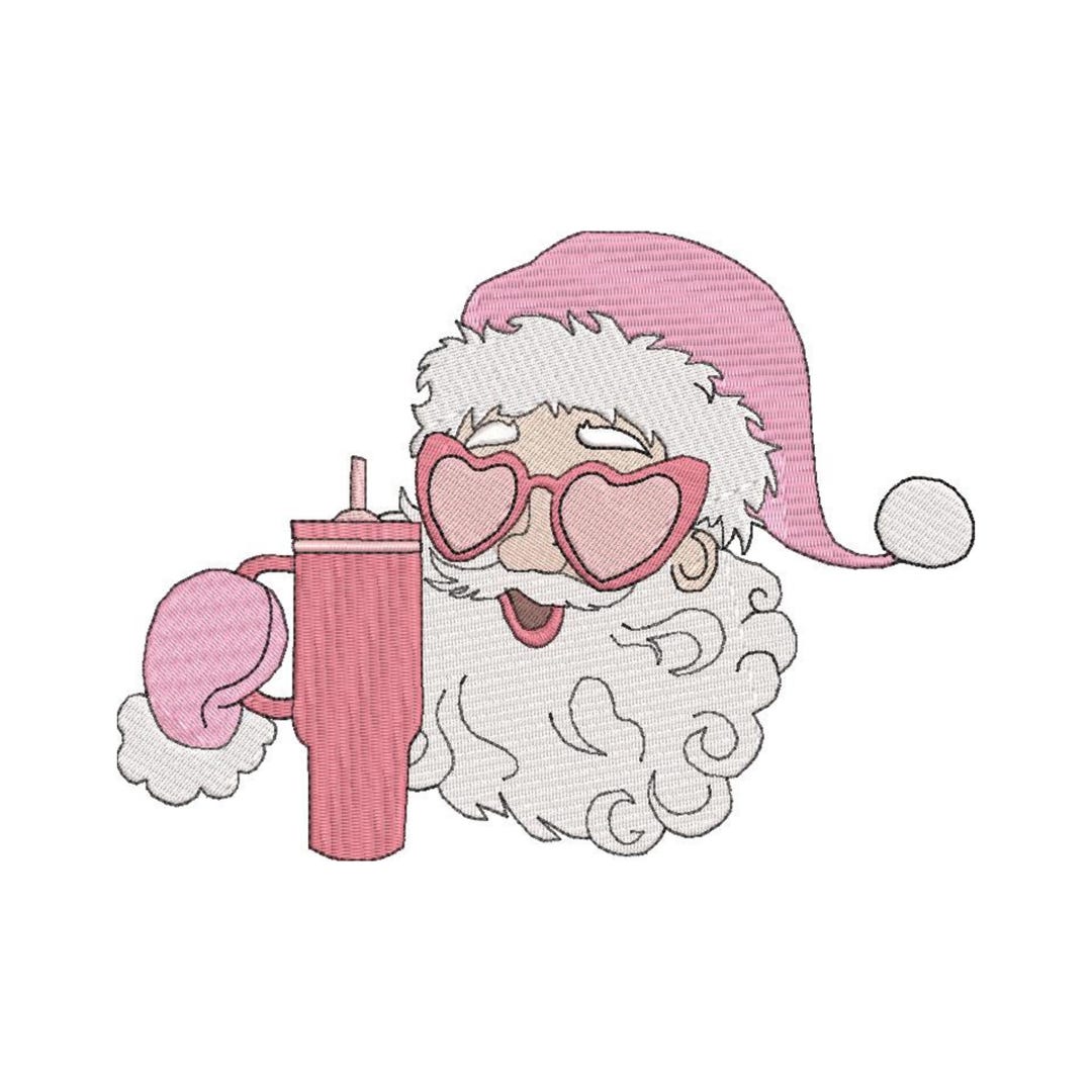 Pink Santa Embroidery Design Machine Embroidery Designs Christmas ...