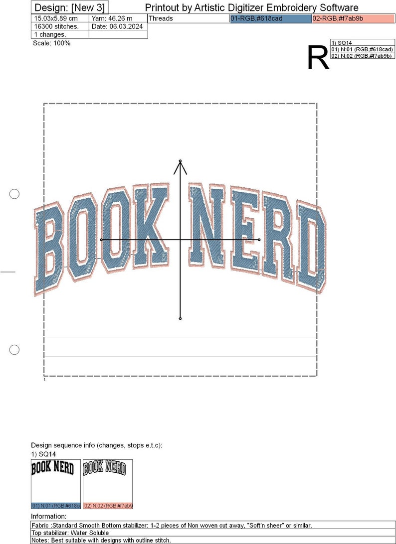 Book Nerd Machine Embroidery Design | Teacher Appreciation Gift | Tote ...