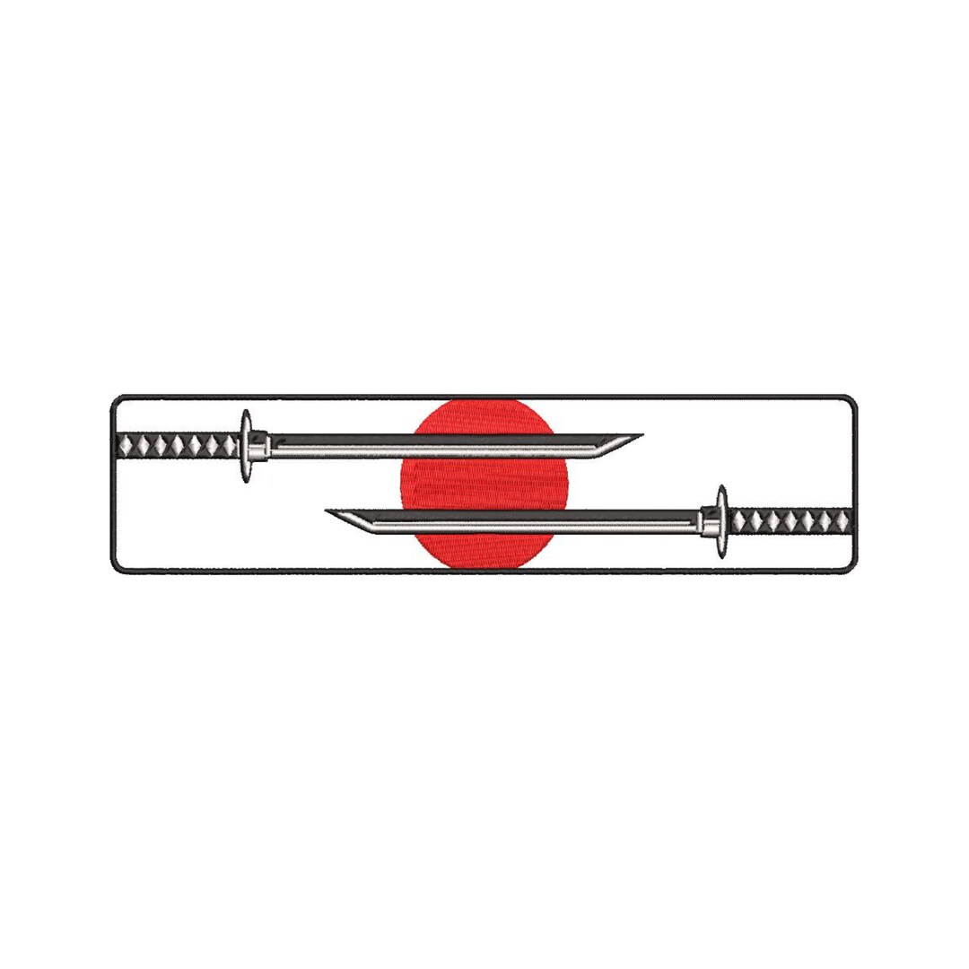 MANGA KATANA SWORDS Japan Embroidery Design - Anime Embroidery, Trendy ...