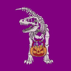 T-rex Skeleton Halloween Embroidery Design 7 Sizes 8 - Etsy