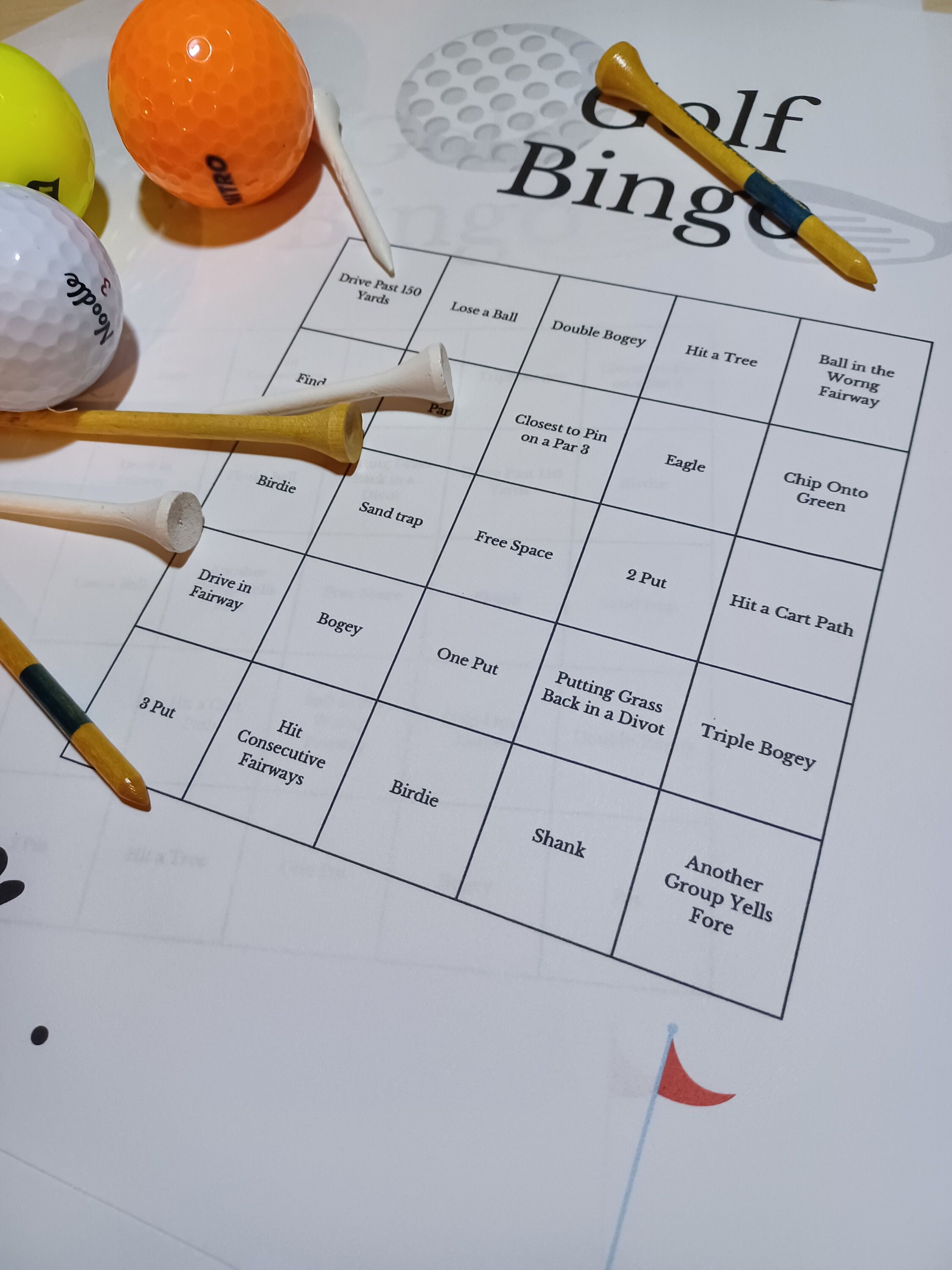 Golf Bingo Game: 24 Printable Cards (digital Download) - Etsy