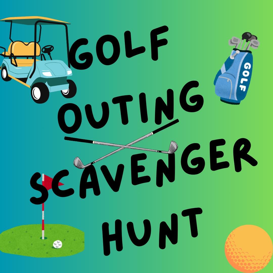 Golf Outing Scavenger Hunt: Printable Bachelor Party Game (full/half ...