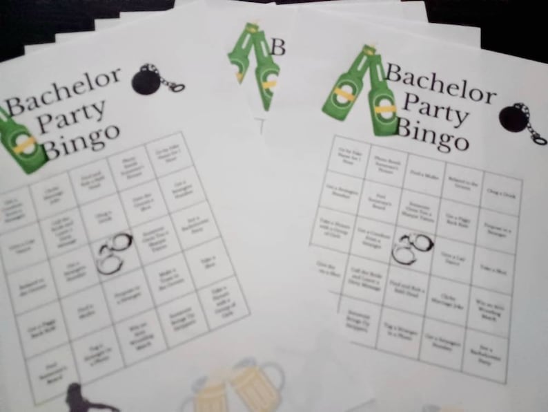 Bachelor Party Bingo, 24 Printable Bachelor Party Bingo Sheets - Etsy