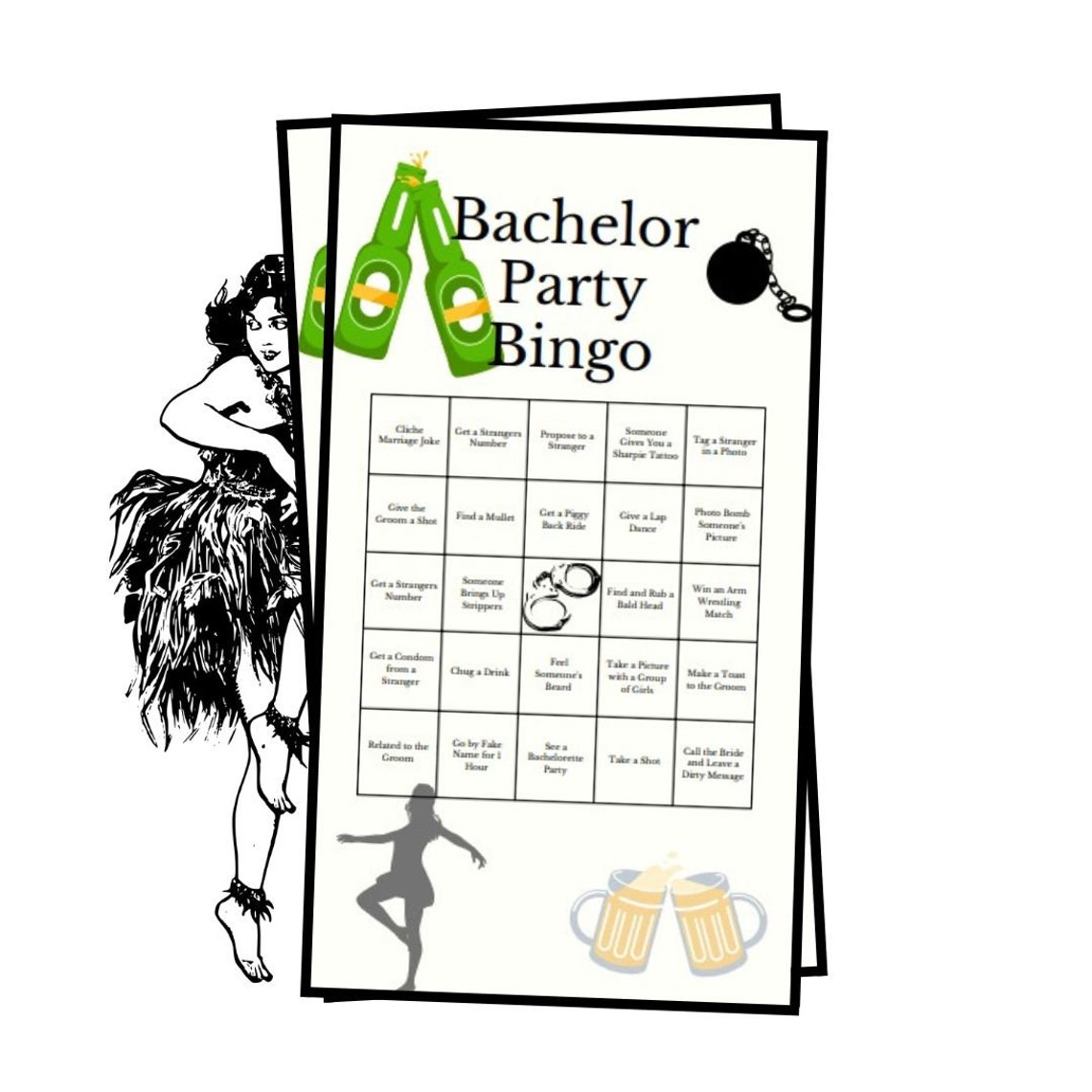 Bachelor Party Bingo, 24 Printable Bachelor Party Bingo Sheets - Etsy
