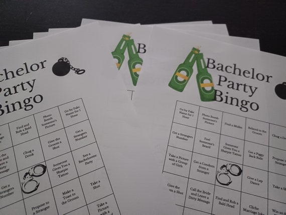 Bachelor Party Bingo 24 Printable Bachelor Party Bingo Sheets - Etsy