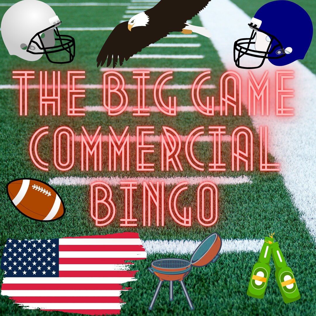 The Big Game Commercial Bingo, 24 Printable Big Game Commercial Bingo ...